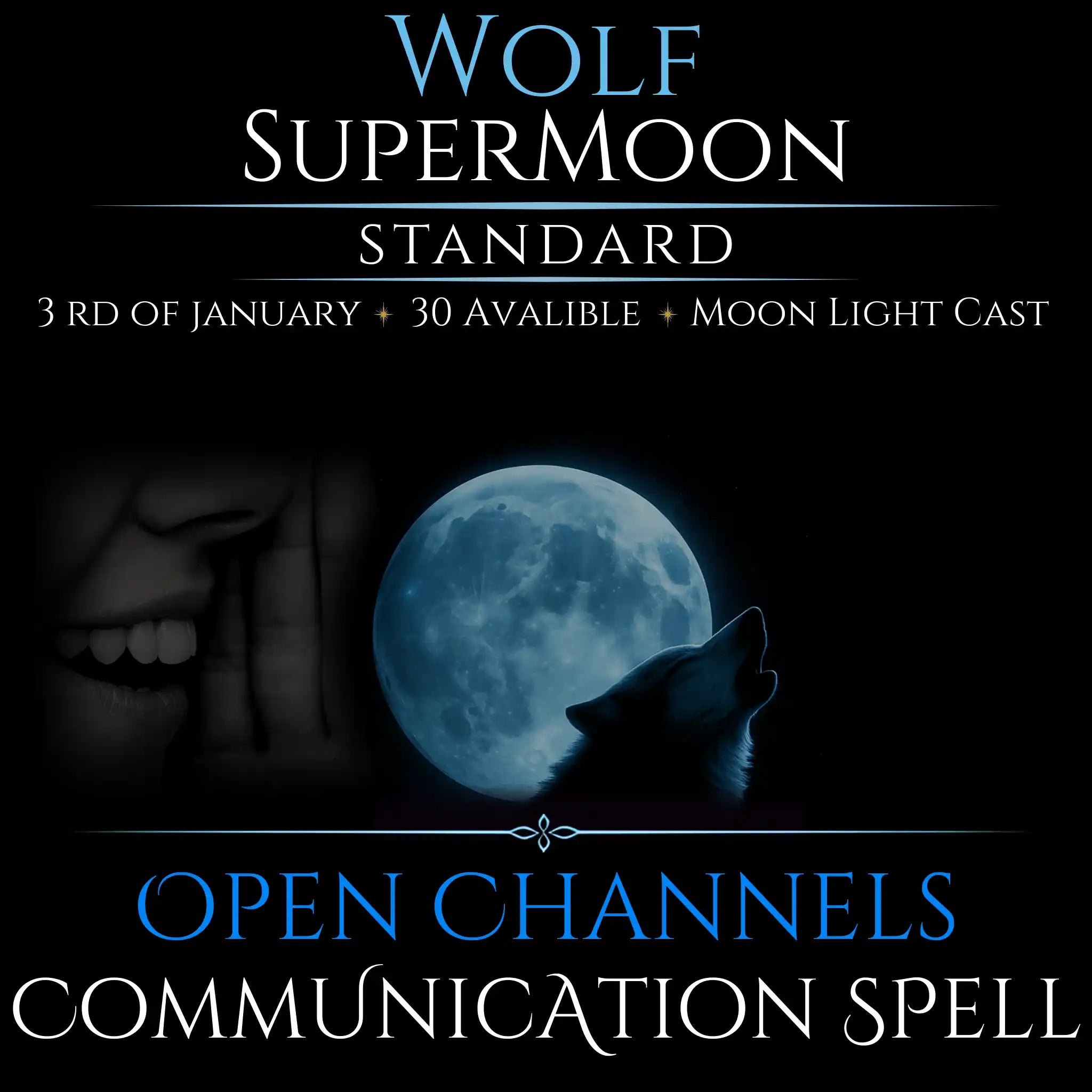 Wolf SuperMoon Open Communication Clarity Spell – Wildwood Witch By Freya